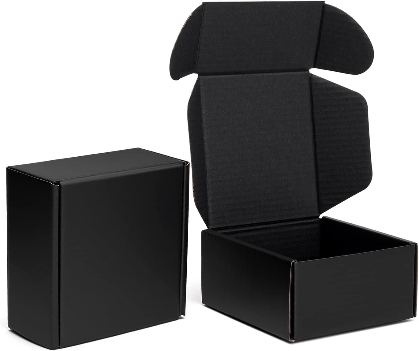 4x4x2" Black Shipping Boxes - Corrugated Cardboard Mailing Box ...