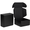 4x4x2" Black Shipping Boxes - Corrugated Cardboard Mailing Box ...
