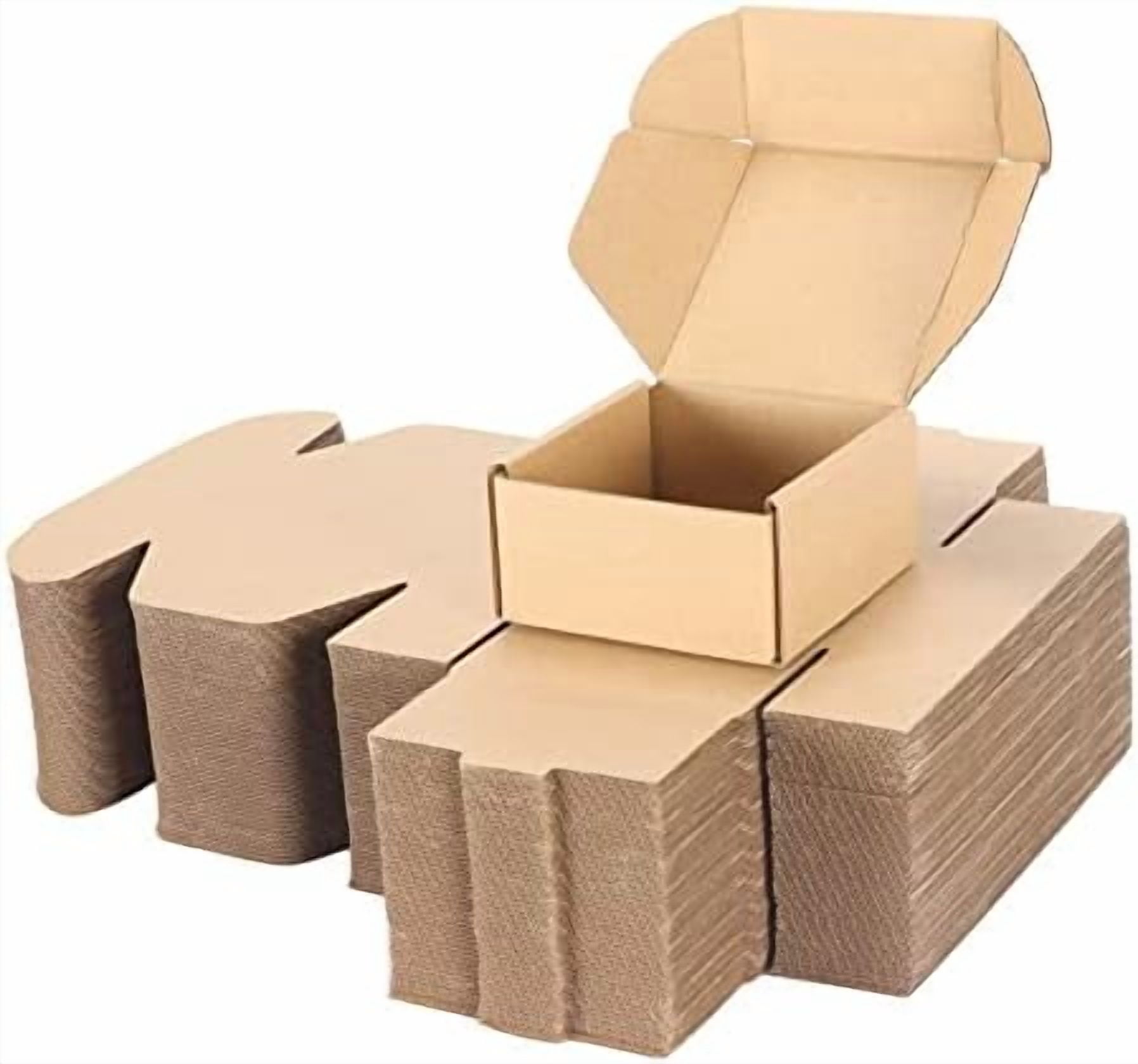 4x4x2 inch Shipping Boxes Bulk 50 Pack Brown, Tab Lock Tuck Top Mailer ...