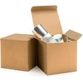 4x4x4 Brown Gift Boxes 25PCS Kraft Paper Boxes with Lids for Gifts ...