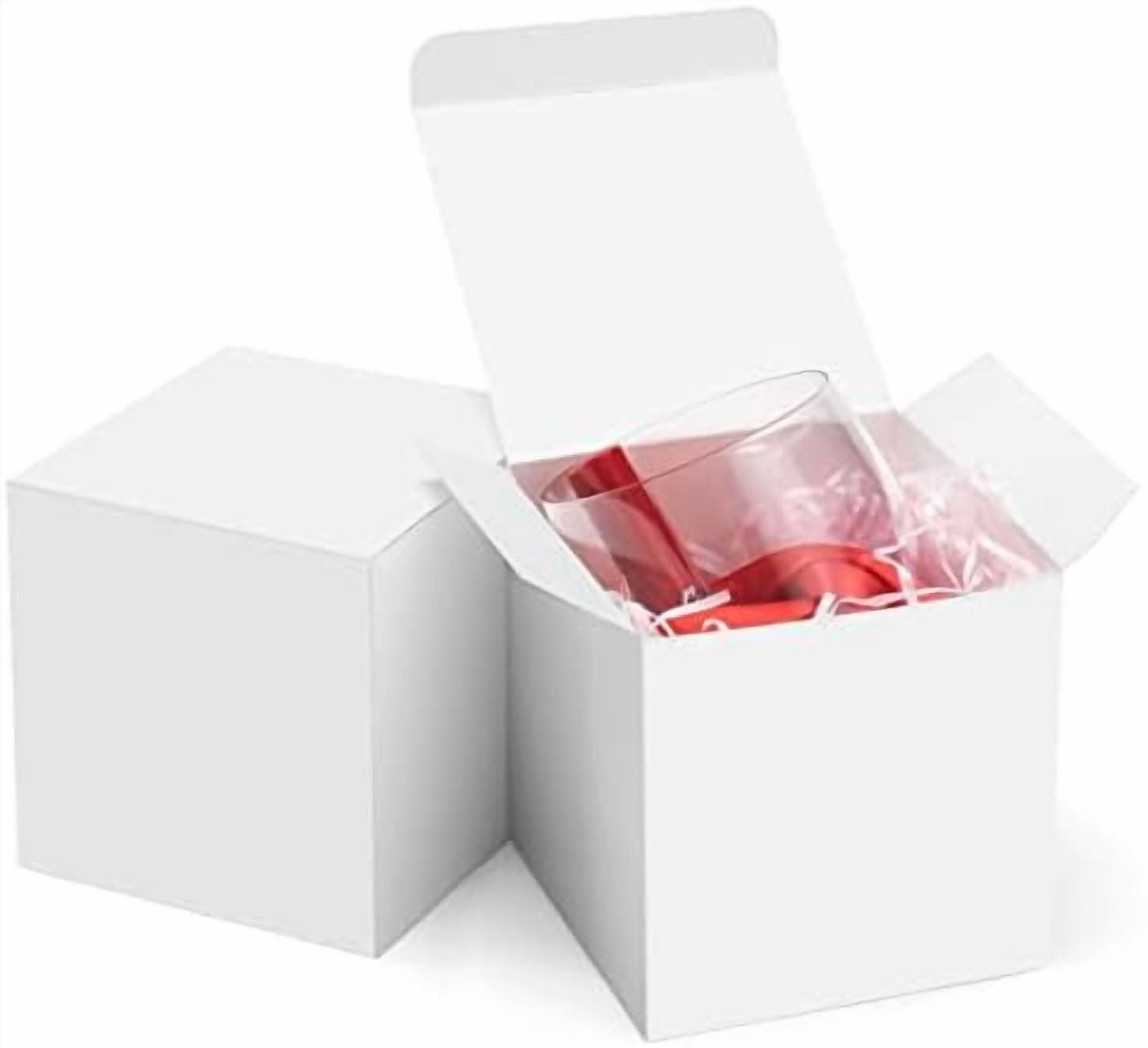 4x4x4 White Gift Boxes 25PCS Kraft Paper Boxes with Lids for Gifts ...