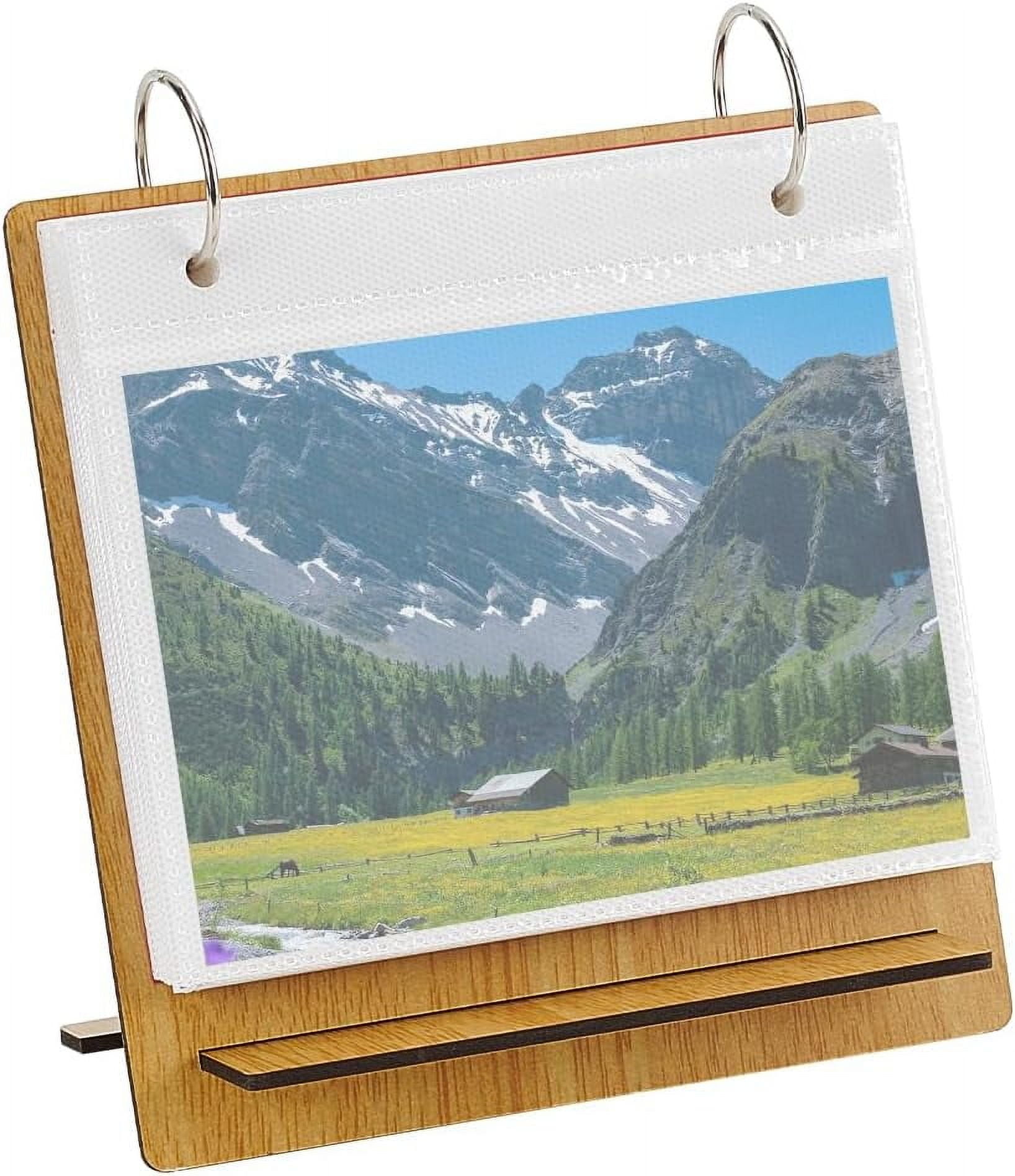 4x5.5 Inch Wooden Photo Desk Album Burlywood Flip Photo Album Flip ...
