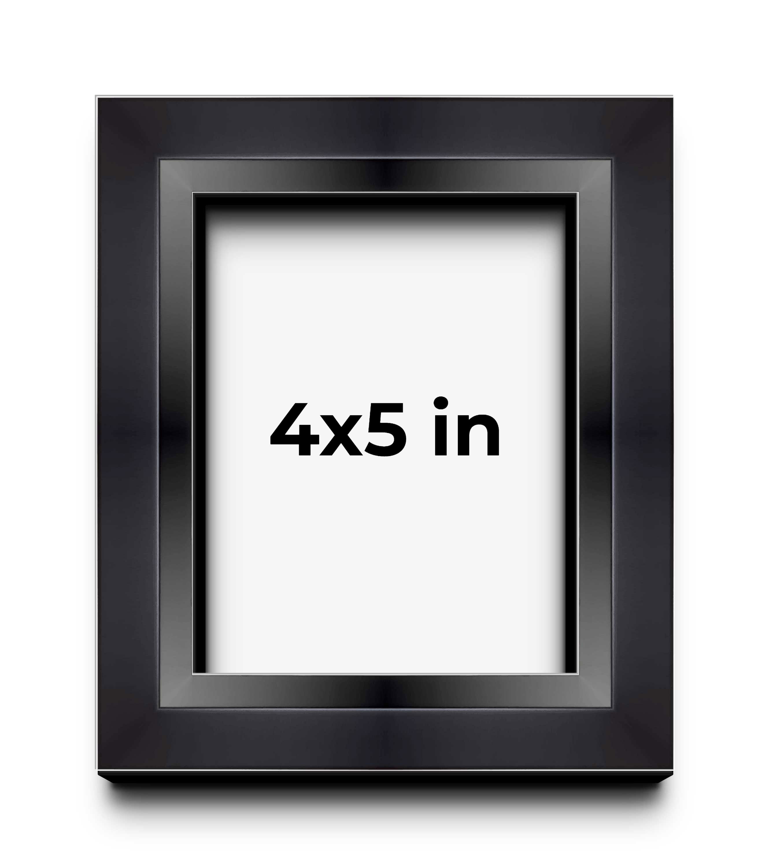 4x5 Black Shadowbox Frame - Interior Size 4x5 by 1.5 Inches - Made to ...