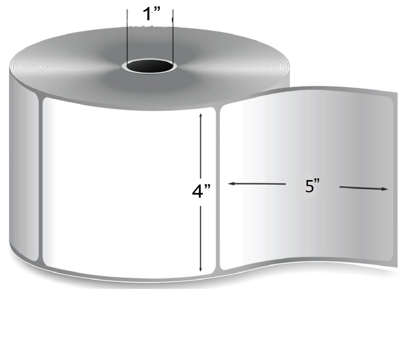 4x5 Direct Thermal Desktop Roll Label Perforated, 4 x 5 Inch, 1 Inch ...