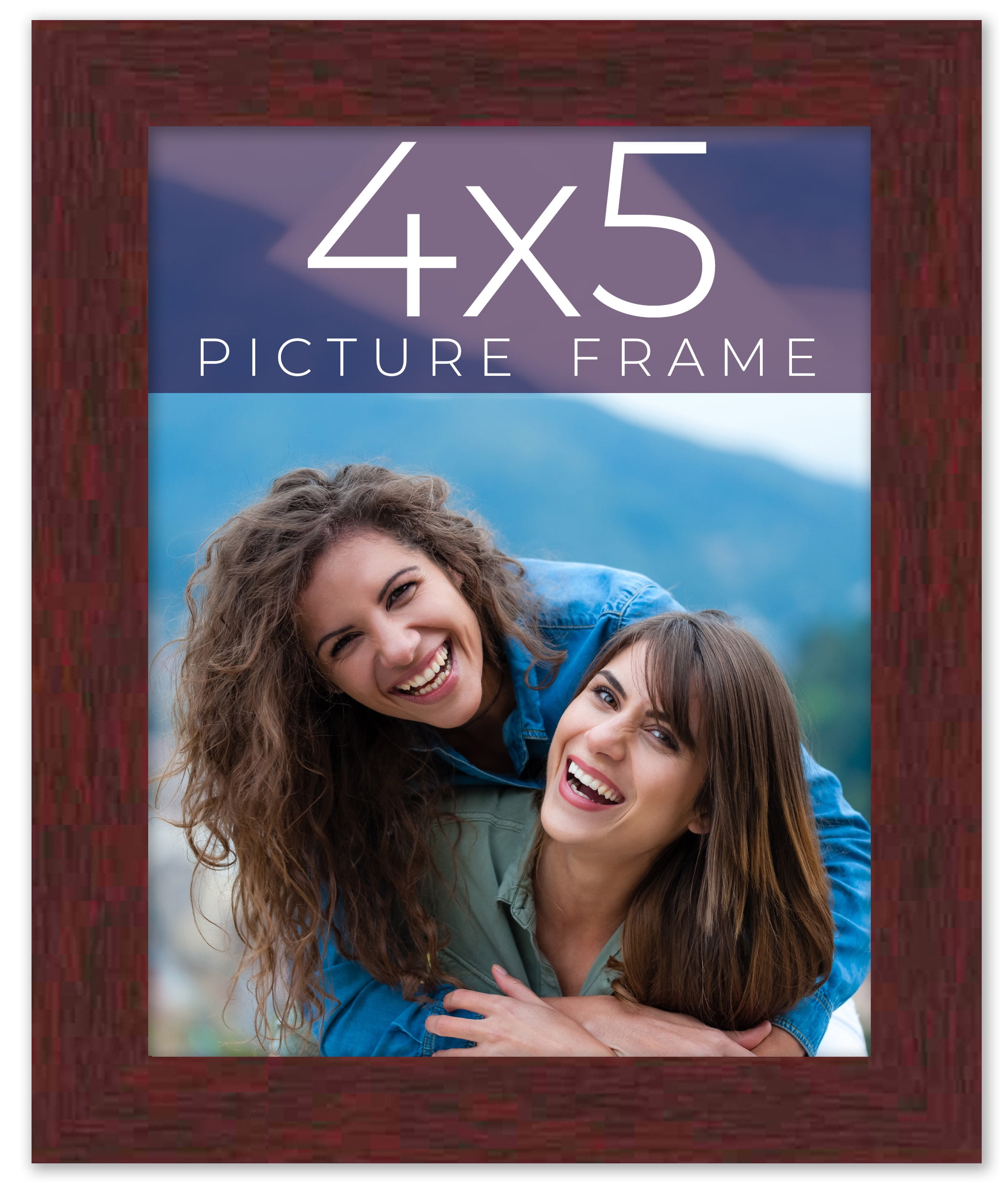 4x5 IN Frame Brown Solid Wood Picture Frame Width 0.75 Inches ...