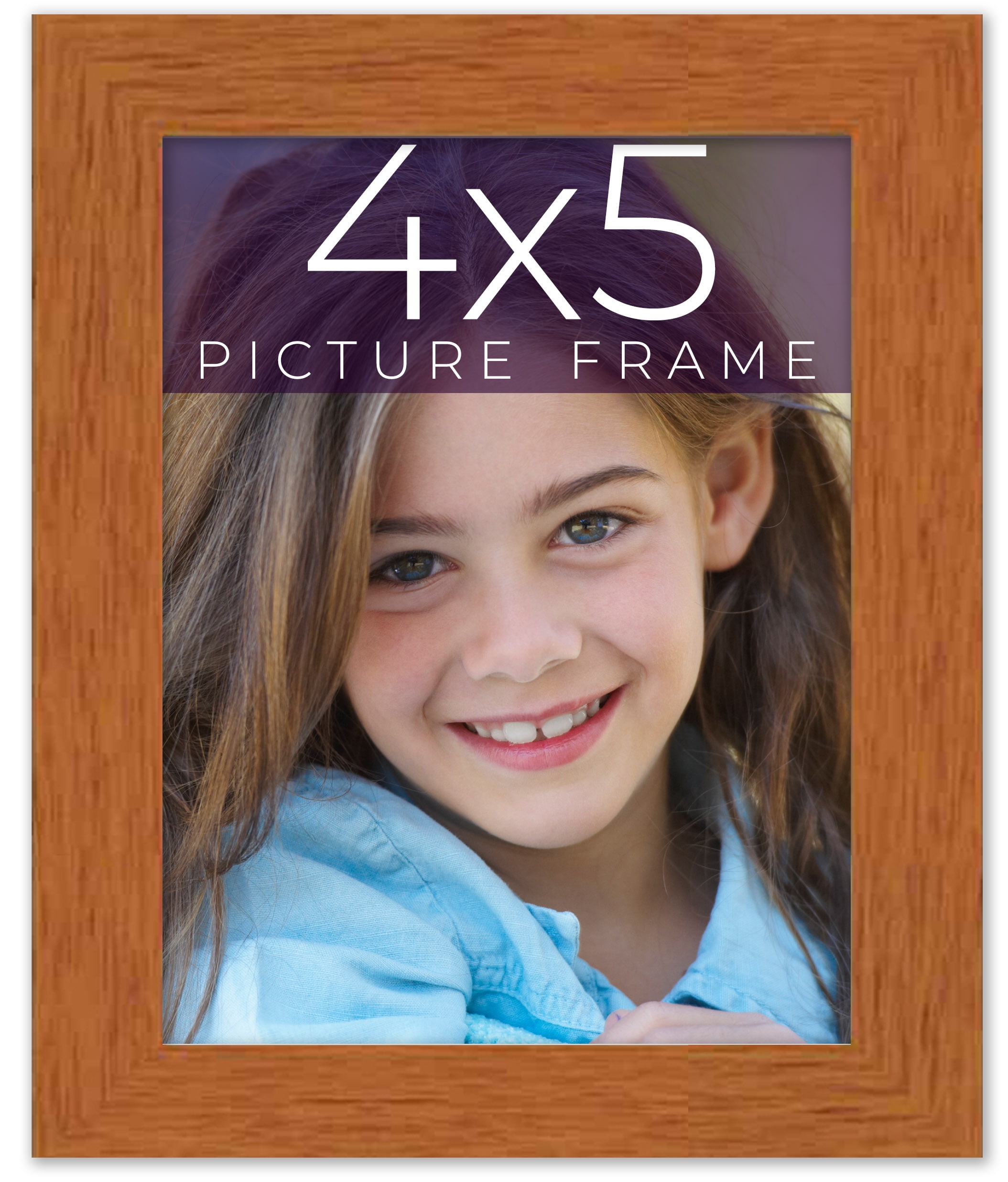 4x5 In Honey Brown Real Wood Picture Frame Width 0.75 inches | Interior ...