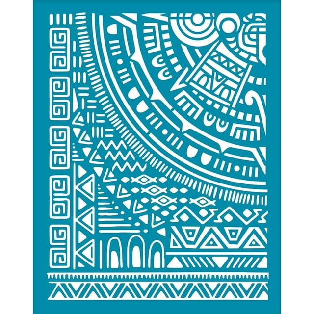 4x5 Inch Aztec Theme Clay Stencils Traditional Tribal Pattern Silk ...