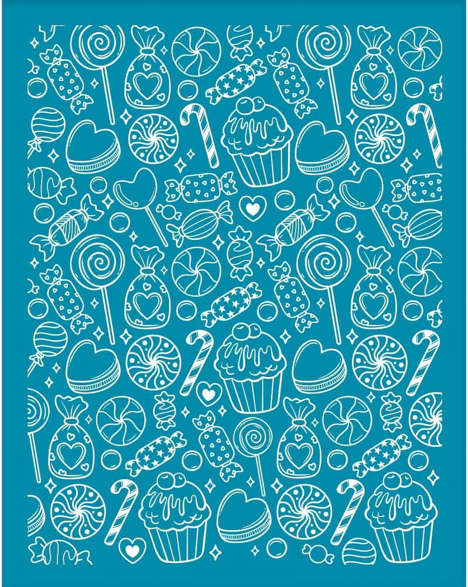 4x5 Inch Candy Clay Stencils Ice Cream Non-Adhesive Silk Screen Stencil ...
