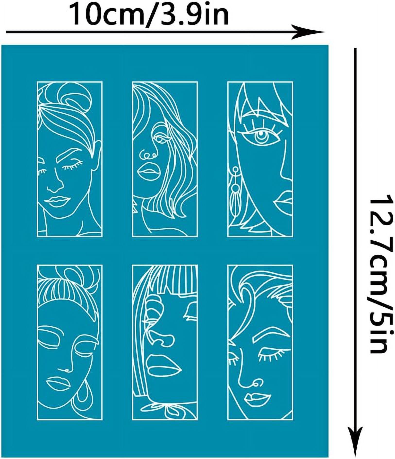 4x5 Inch Clay Stencil Face Pattern Silk Screen for Polymer Clay Rose ...