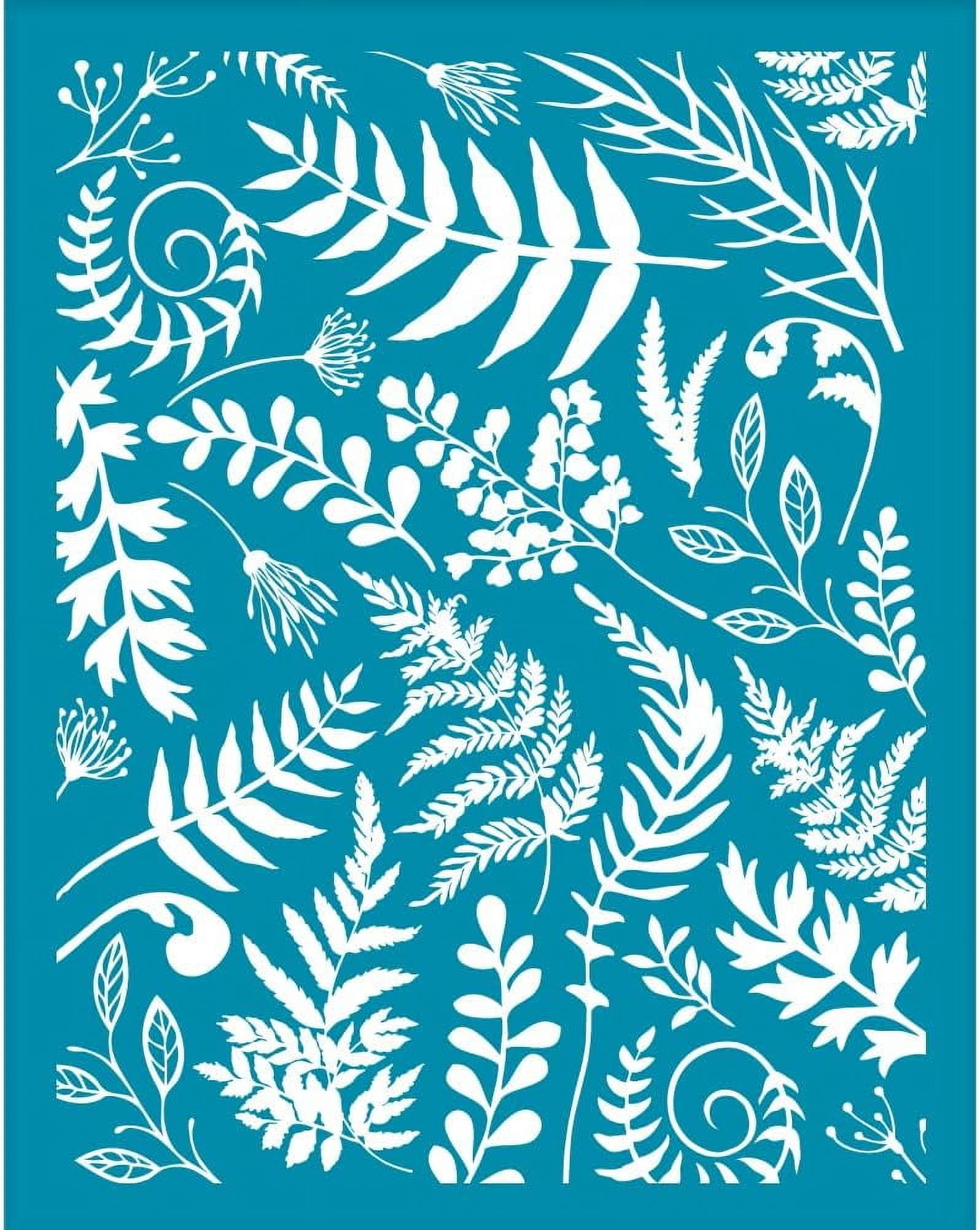 4x5 Inch Clay Stencil Fern Leaf Shape Silk Screen for Polymer Clay Leaf ...