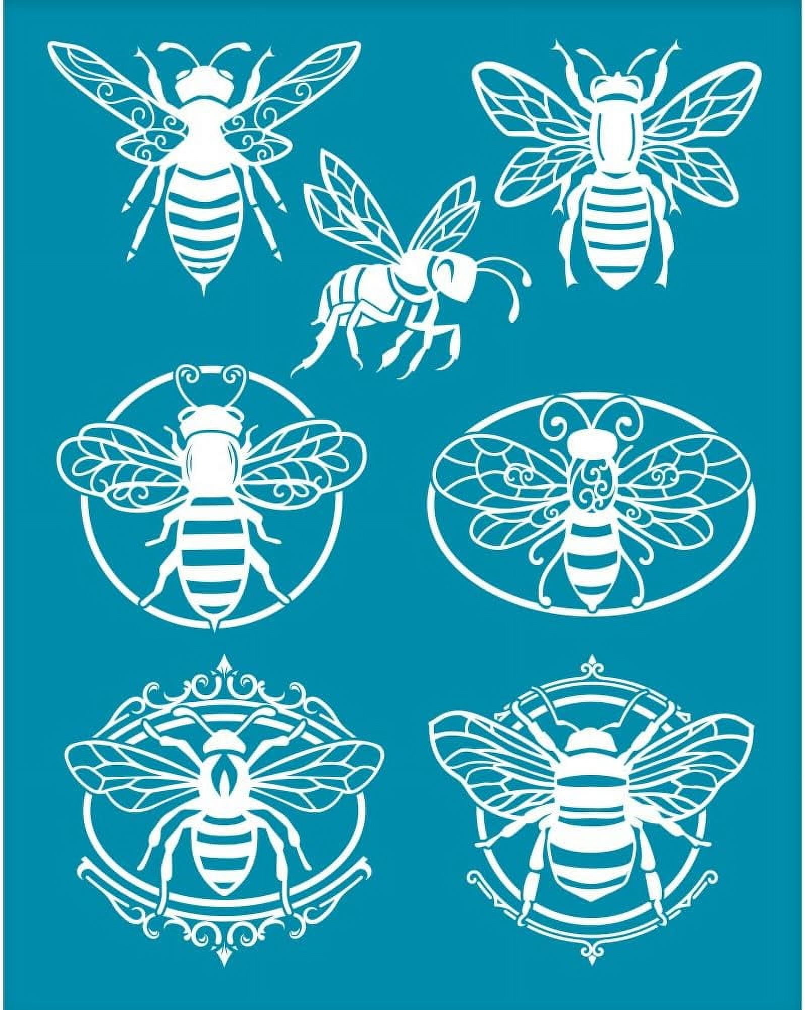 4x5 Inch Clay Stencils Bees Pattern Silk Screen for Polymer Silk Screen ...