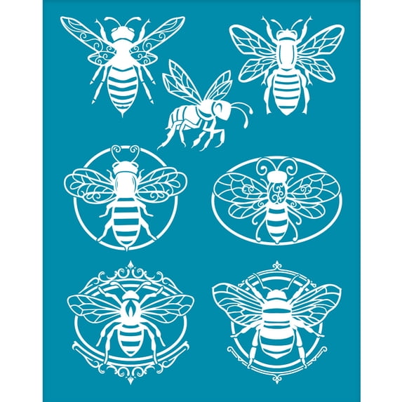 4x5 Inch Clay Stencils Bees Pattern Silk Screen for Polymer Silk Screen ...