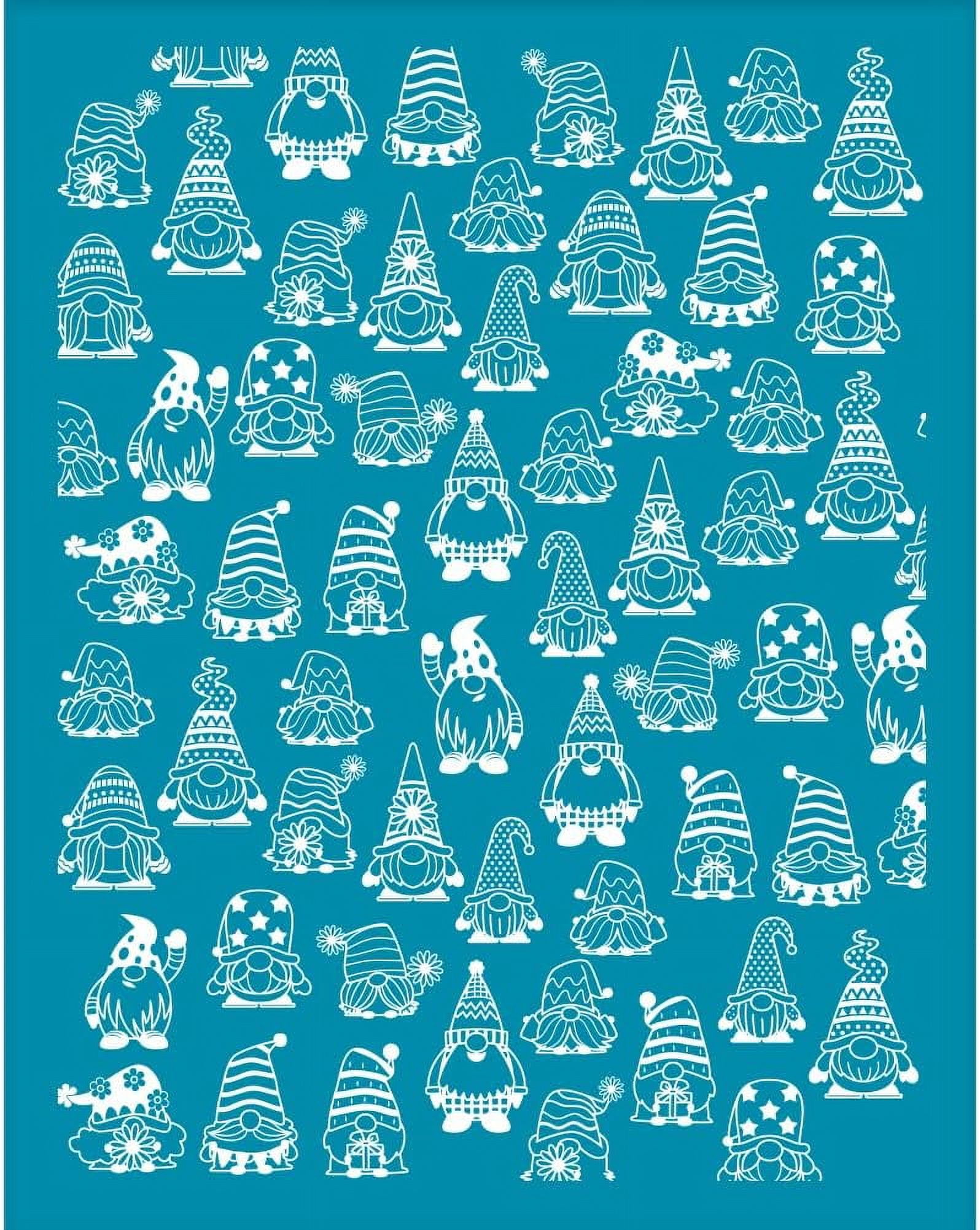 4x5 Inch Clay Stencils Gnome Pattern Silk Screen for Polymer Clay Dwarf ...