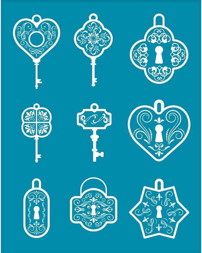 4x5 Inch Clay Stencils Lock Pattern Silk Screen for Polymer Clay ...