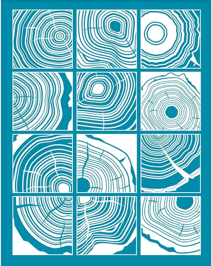 4x5 Inch Clay Stencils Wood Grain Pattern Silk Screen for Polymer Clay ...
