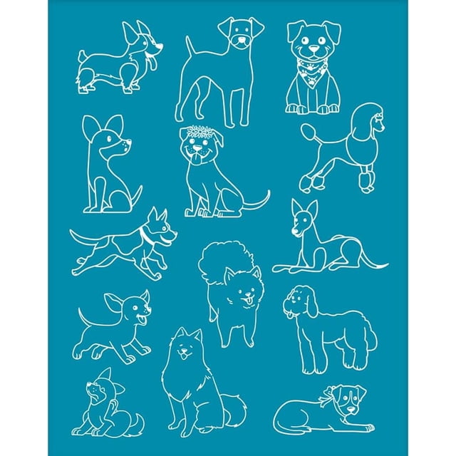 4x5 Inch Dogs Clay Stencils Silk Screen for Polymer Clay Animial Theme ...