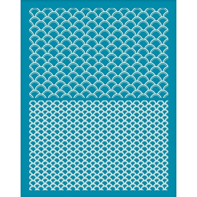 4x5 Inch Fish Scale Clay Stencil Mermaid Scale Silk Screen for Polymer ...