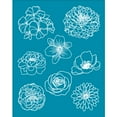 4x5 Inch Flower Silk Screen Stencils for Polymer Clay Rose Lily Peony ...