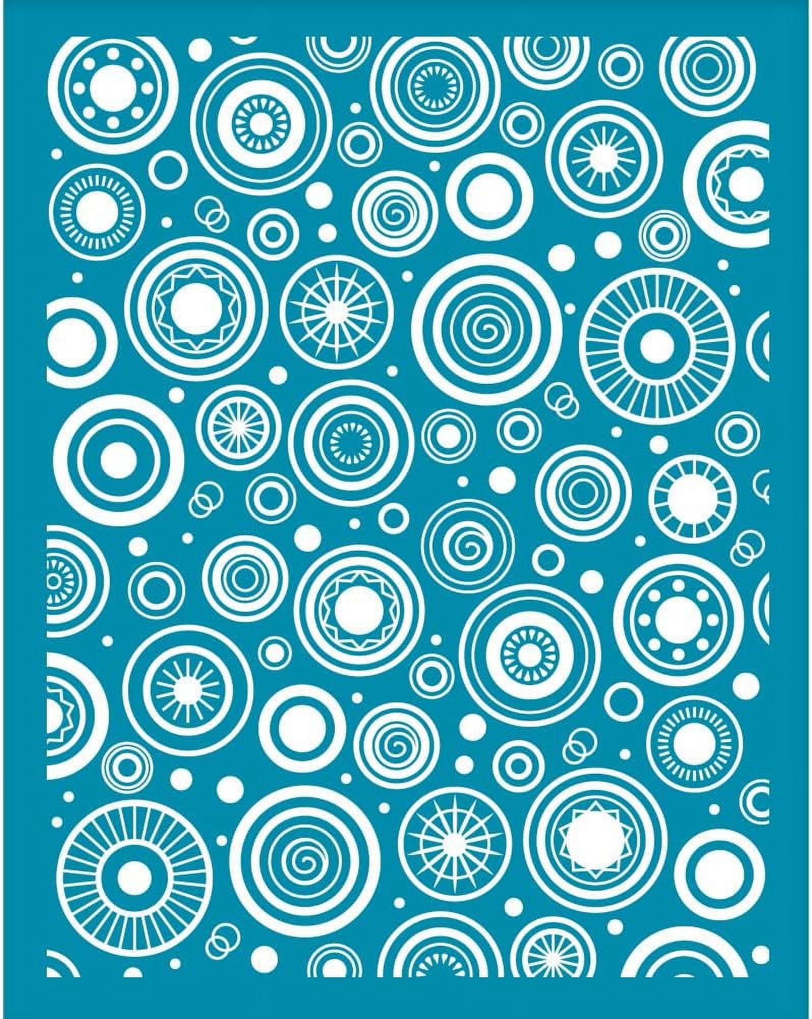 4x5 Inch Geometry Theme Clay Stencils Circle Pattern Silk Screen for ...