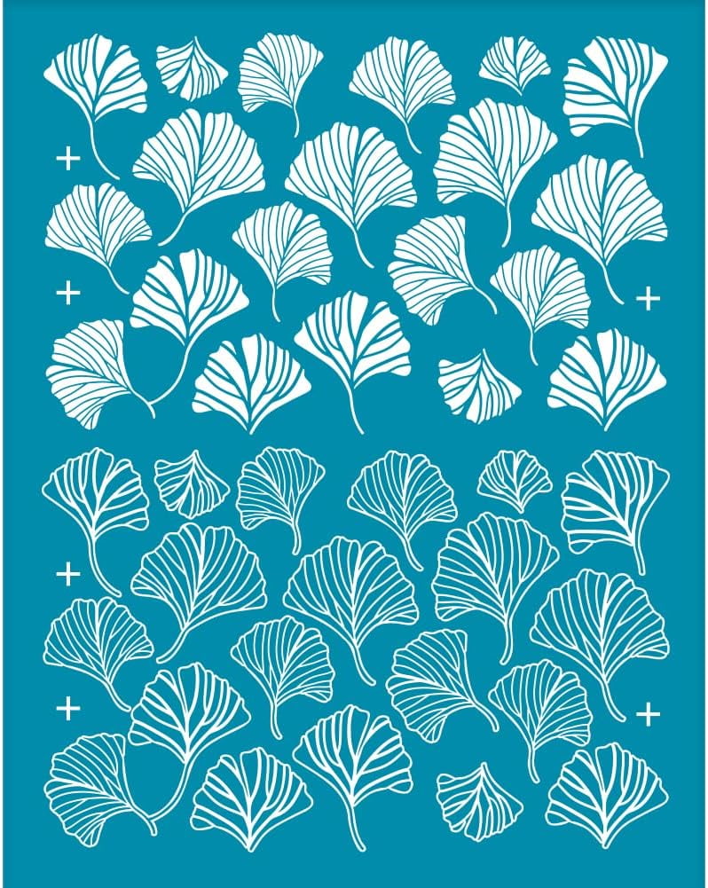 4x5 Inch Layered Clay Stencils Ginkgo Leaf Silk Screen Printing ...