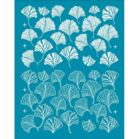 4x5 Inch Layered Clay Stencils Ginkgo Leaf Silk Screen Printing ...