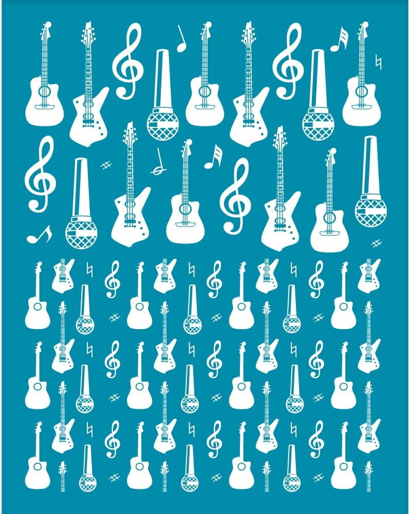 4x5 Inch Musical Instruments Clay Stencils Guitar Silk Screen for ...