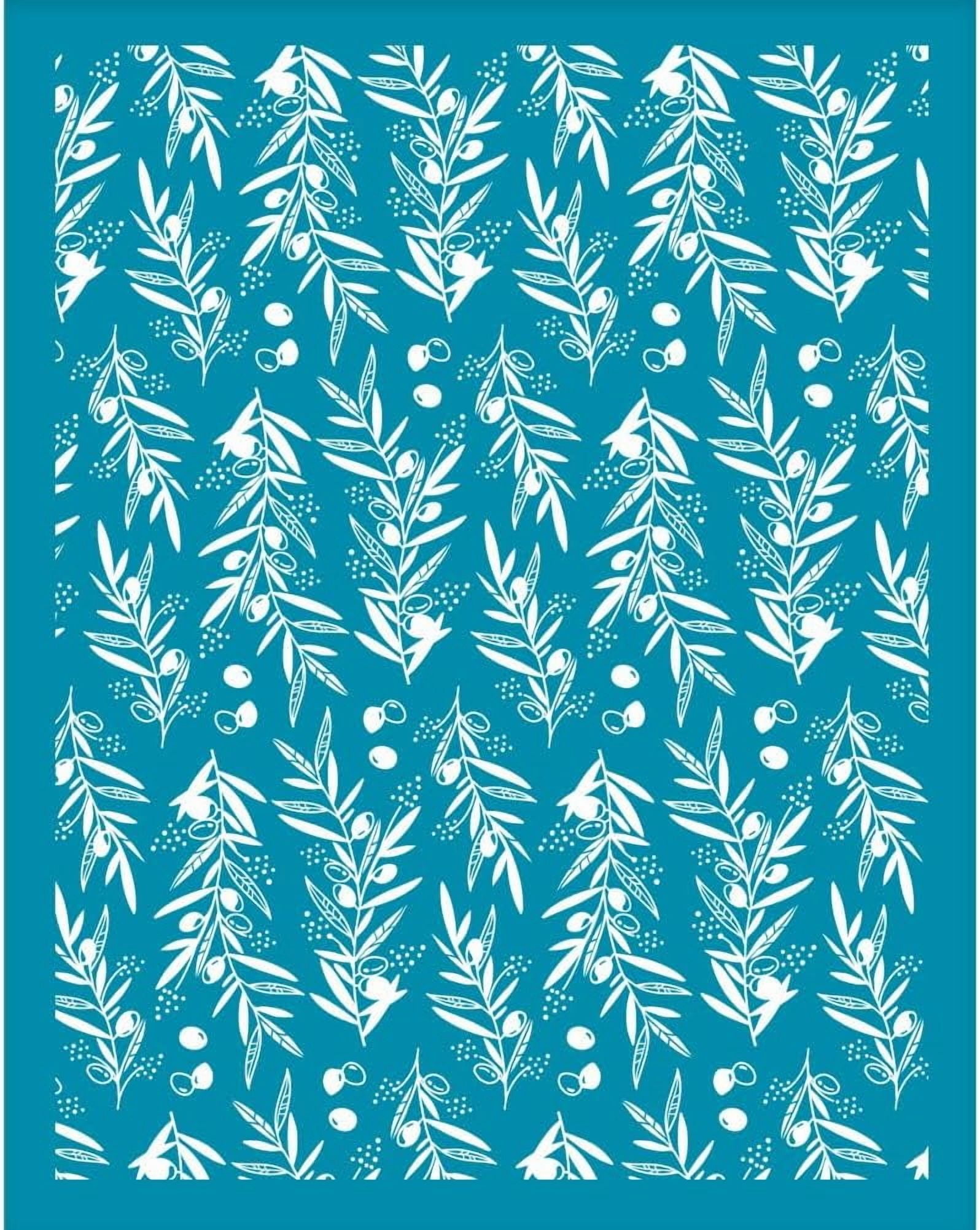 4x5 Inch Olives Leaf Clay Stencils Olive Branch Silk Screen for Polymer Clay Plant Theme Silk ...
