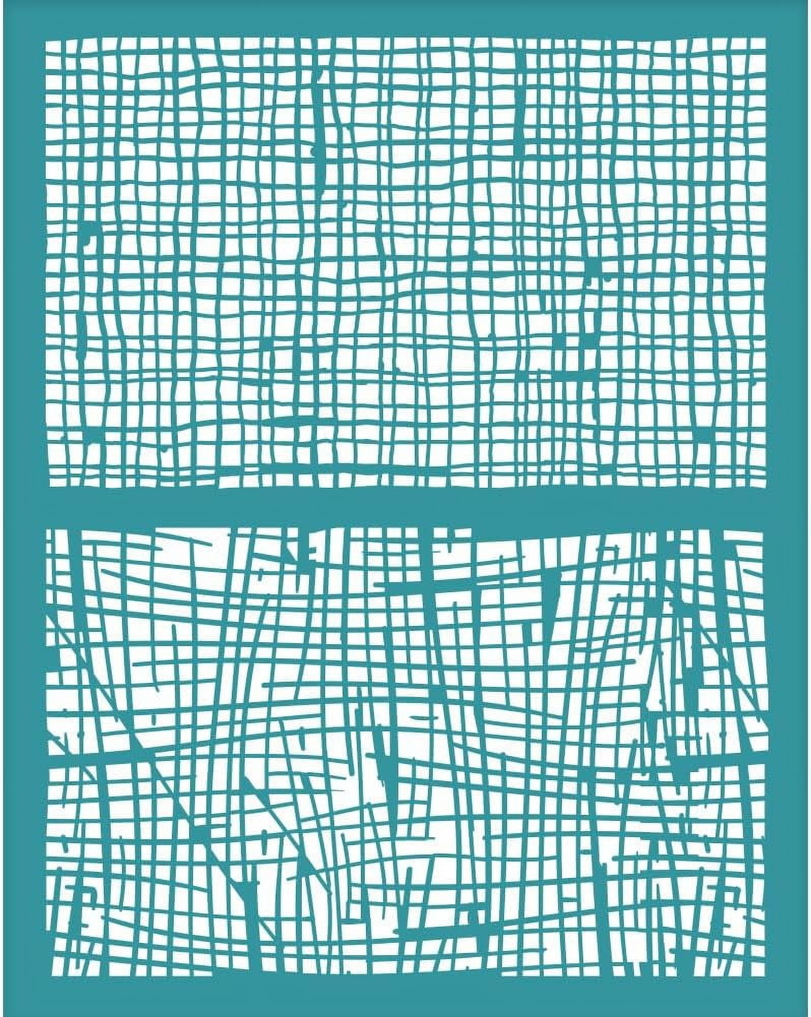 4x5 Inch Plaid Pattern Clay Stencils Gauze Texture Silk Screen for ...