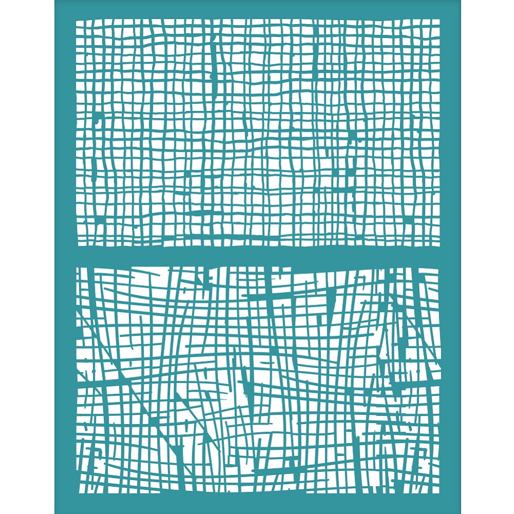 4x5 Inch Plaid Pattern Clay Stencils Gauze Texture Silk Screen for ...