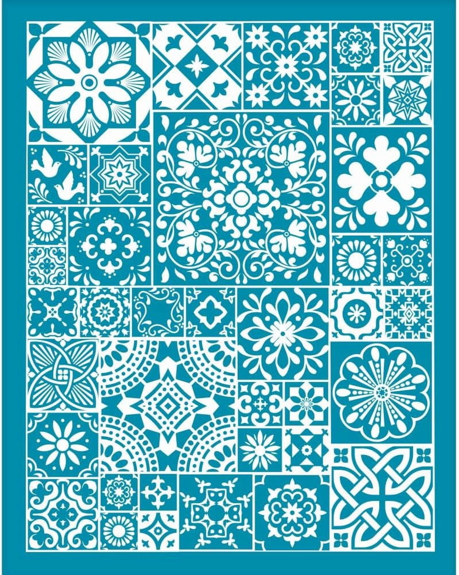 4x5 Inch Silk Screen Stencils for Polymer Clay Flower Tile Clay ...