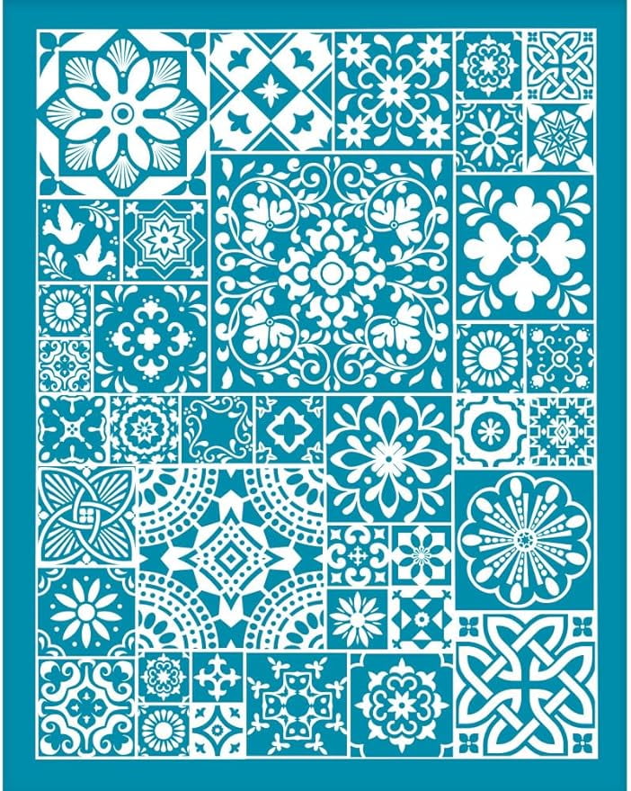 4x5 Inch Silk Screen Stencils for Polymer Clay Flower Tile Clay ...