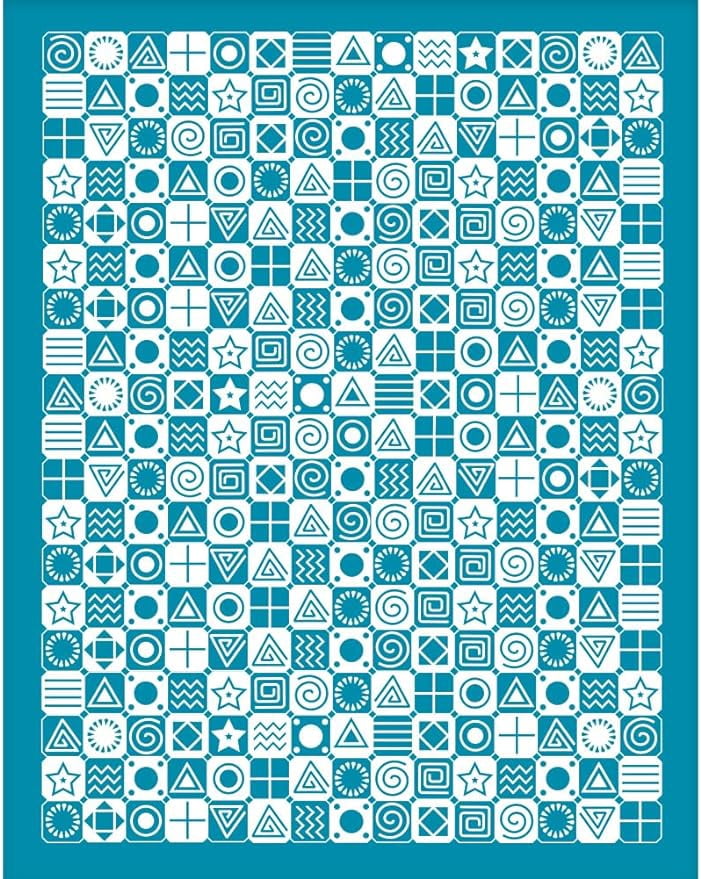4x5 Inch Small Symbols Pattern Clay Stencils Swirls Silk Screen for ...