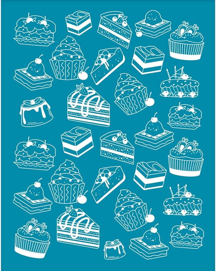 4x5 Inch Sweet Cake Clay Stencils Cherry Strawberry Cake Silk Screen ...