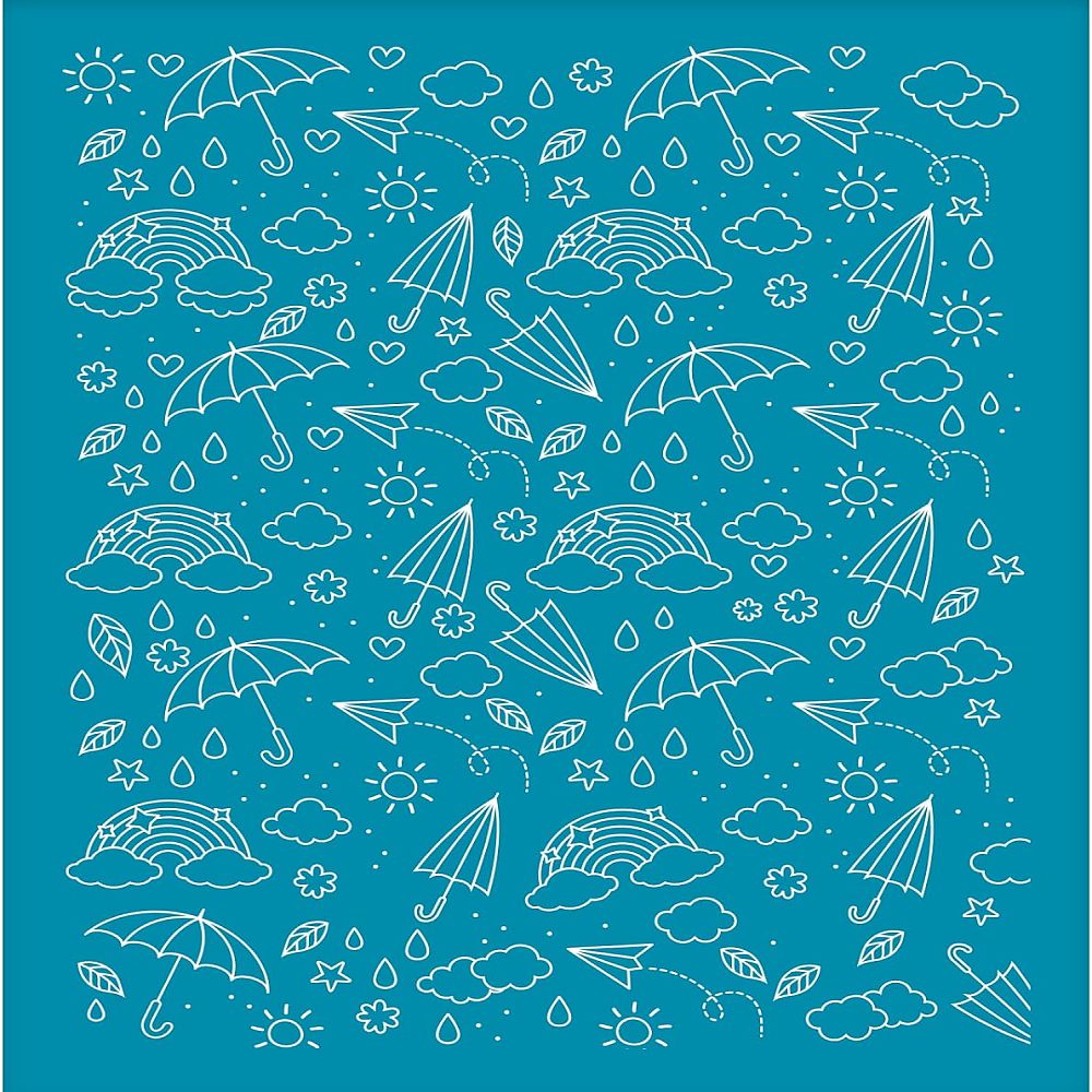 4x5 Inch Umbrella Clay Stencils Rainbow Silk Screen for Polymer Clay ...