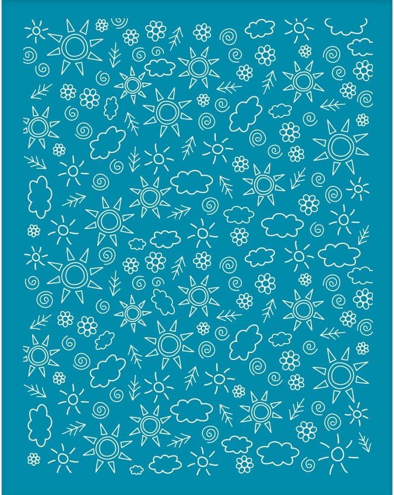 4x5 Inch Weather Theme Clay Stencils Sun Cloud Silk Screen for DIY ...