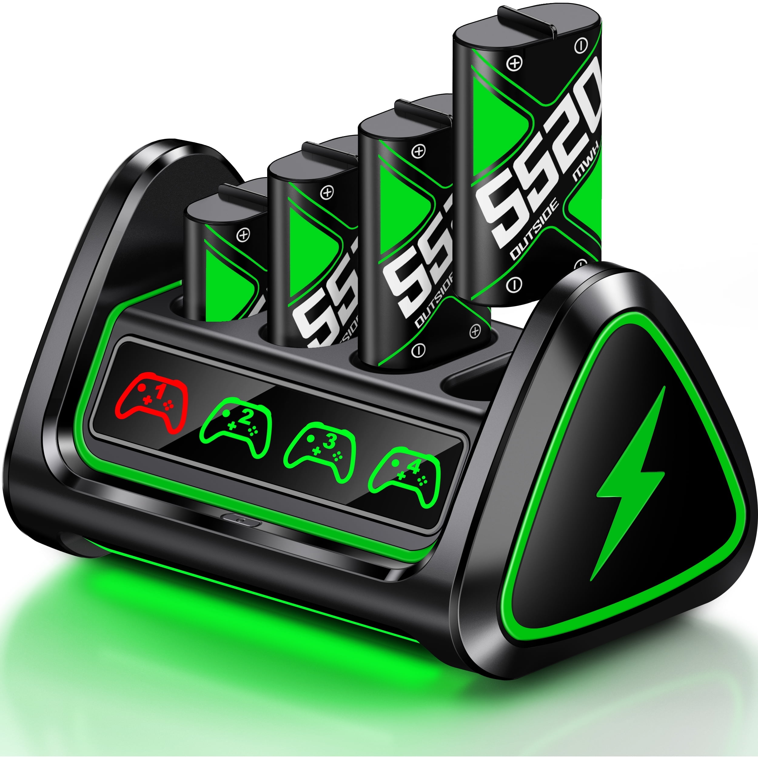 4x5520mWh USB Rechargeable Xbox One Battery Charger Station for Xbox ...