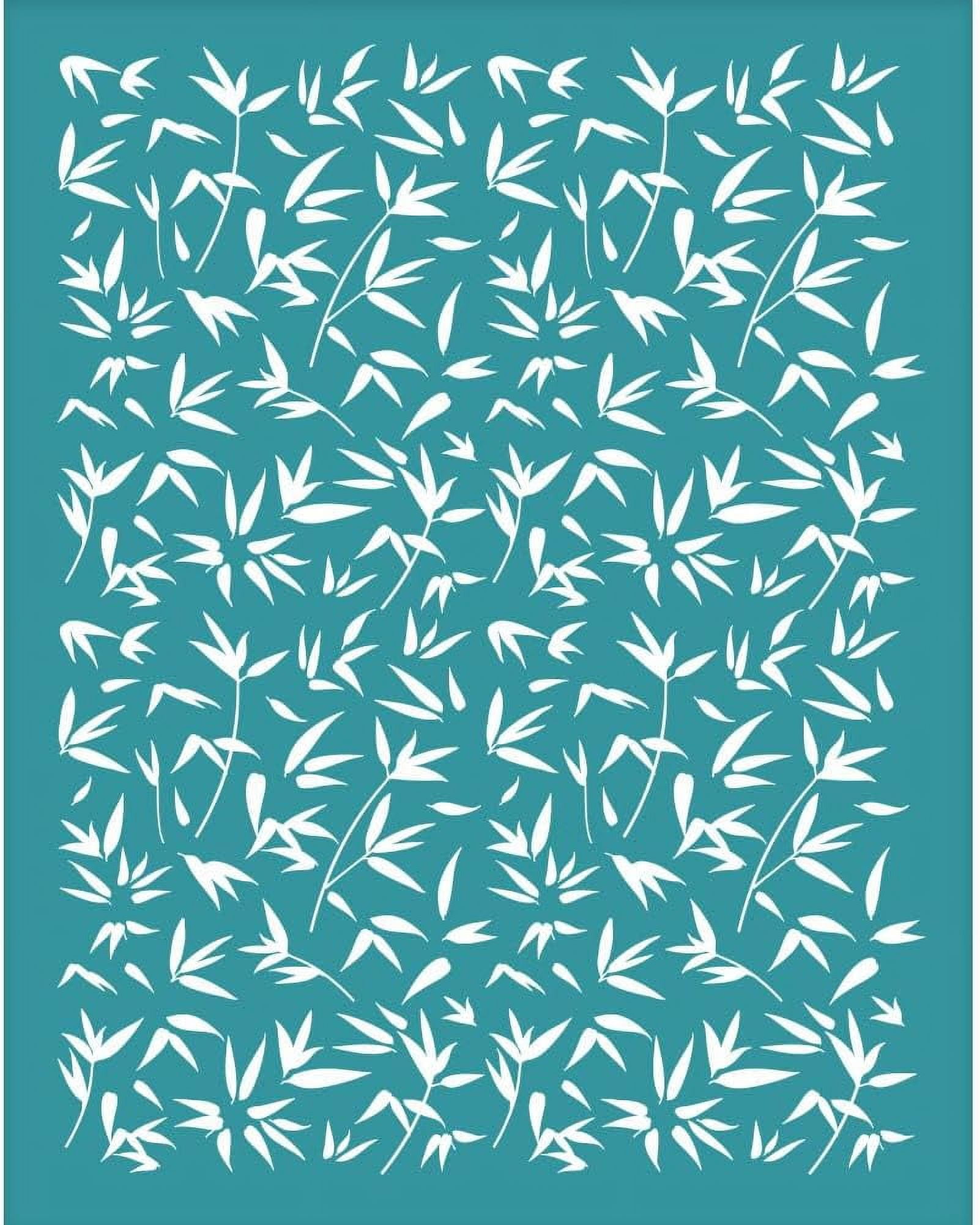 4x5Inch Bamboo Leaves Clay Stencils Leaves Silk Screen for Polymer ...