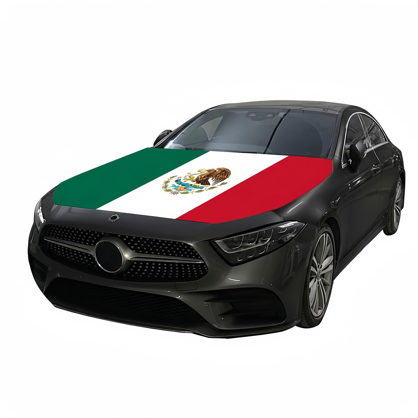 4x5ft Mexico Flag Car Hood Cover - Elastic Polyester, Universal Fit for ...