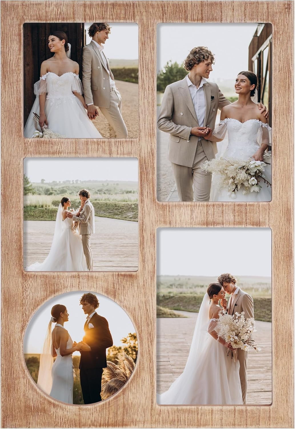 4x6 and 4x4 Collage Picture Frame, Display 5 Openings Photo Frames ...