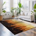 4x6 Abstract Forest Area Rug for Living Room, Washable Non Slip Low ...