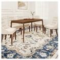 4x6 Area Rug Boho Floral Non-Slip Rug for Living Room Bedroom - Machine ...