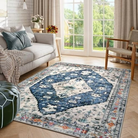 4x6 Area Rug Boho Tribal Rugs for Living Room Machine Washable Bedroom ...