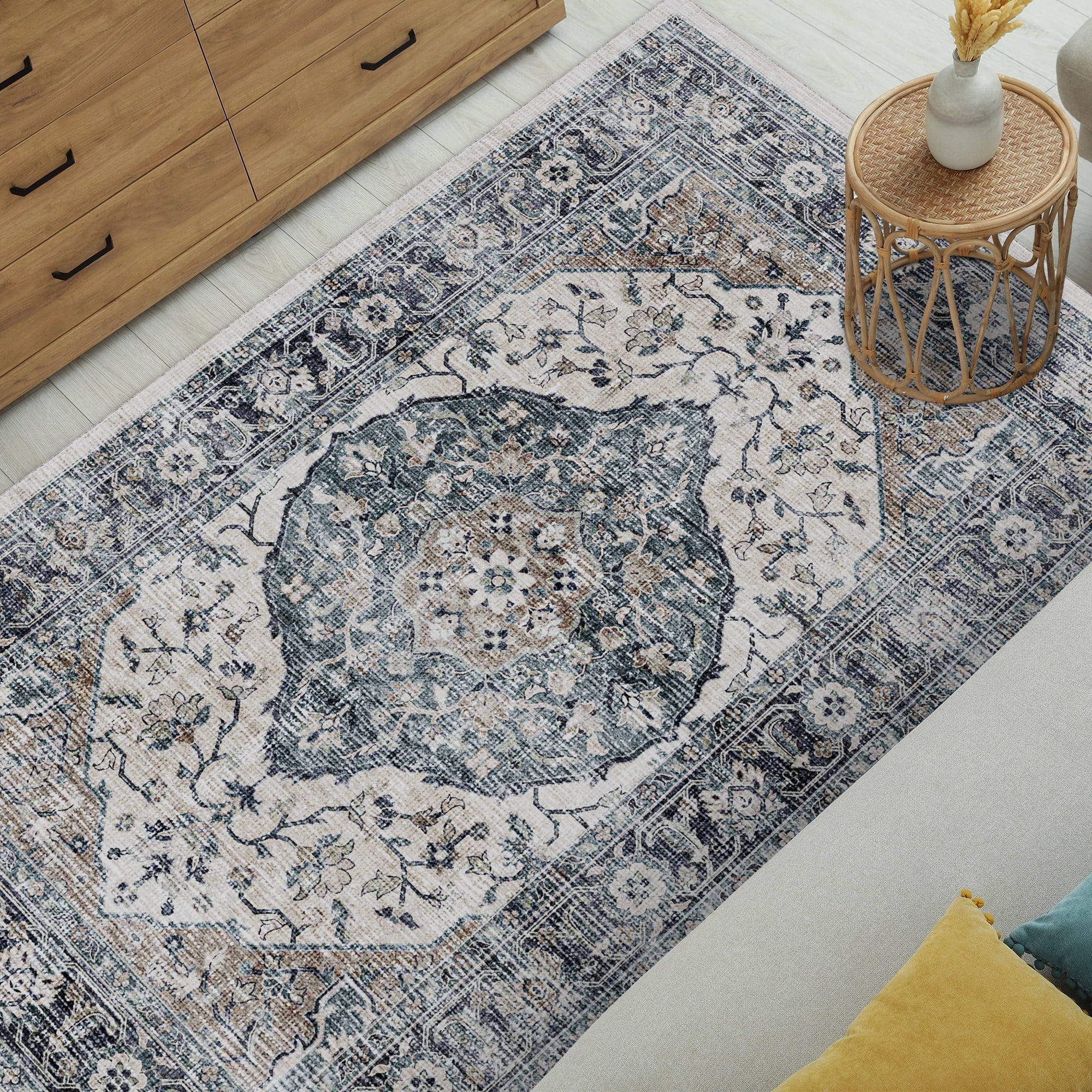 4x6 Area Rugs Boho Vintage Design for Living Room, Bedroom, Kitchen ...