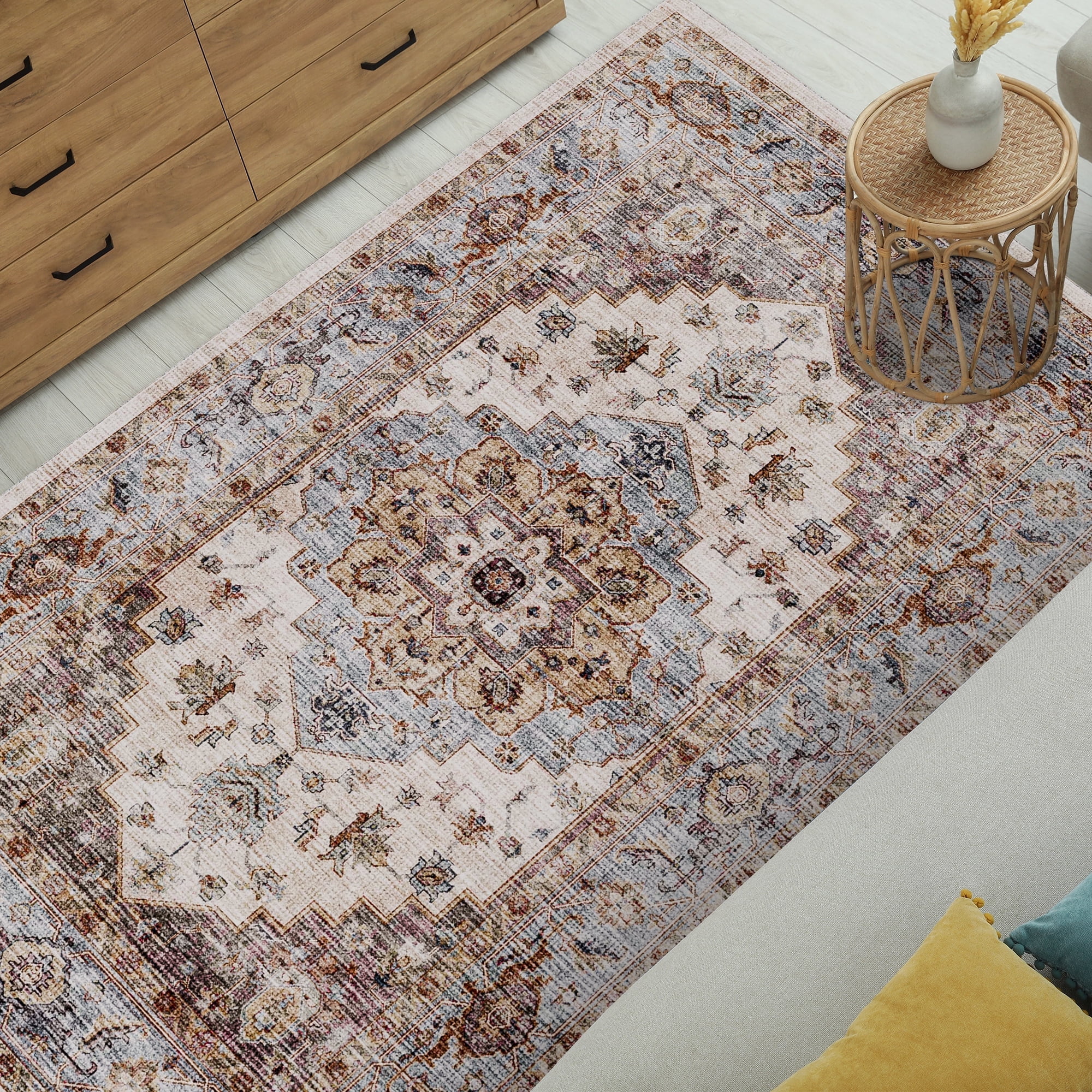 4x6 Area Rugs Boho Vintage Design for Living Room, Bedroom, Kitchen ...