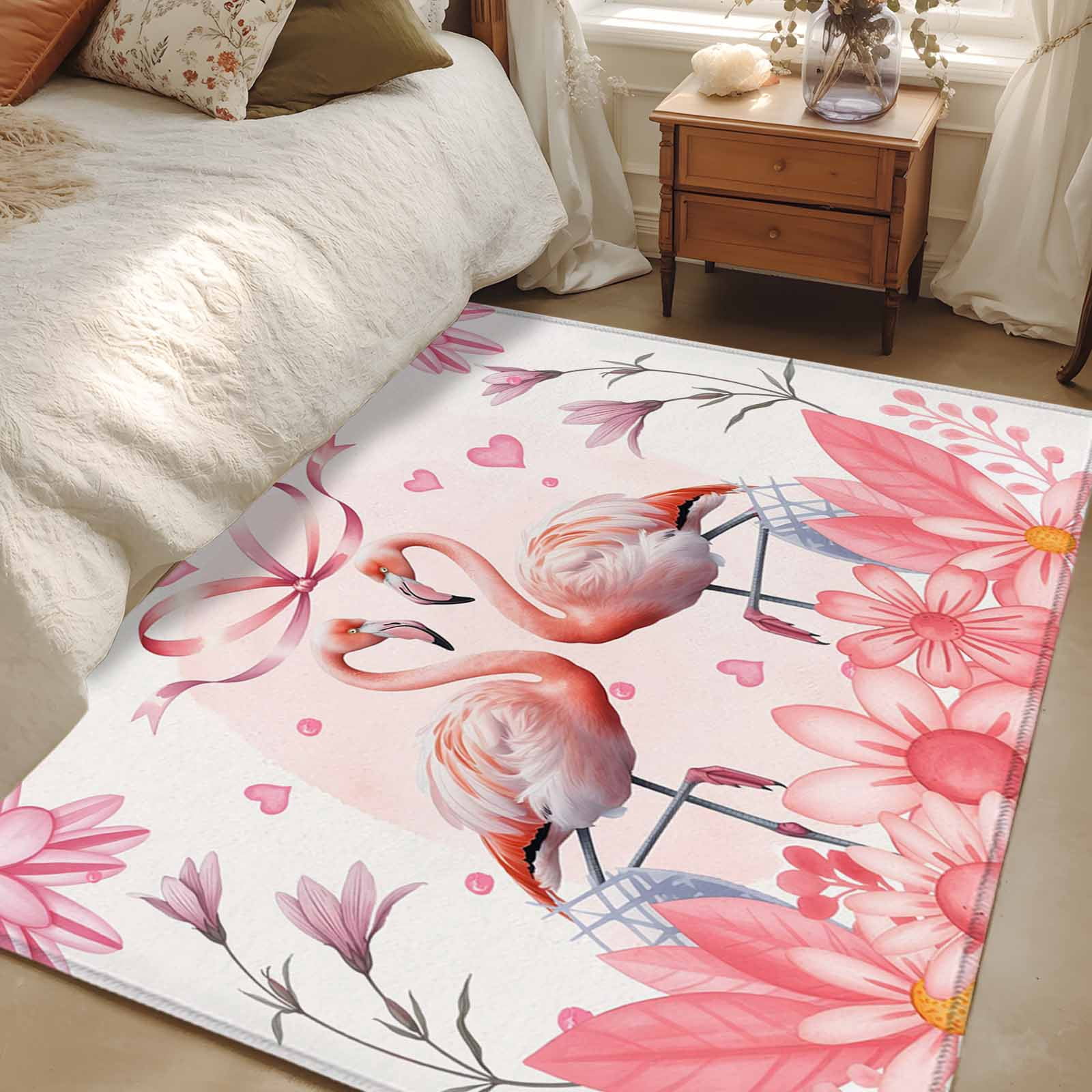 4x6 Area Rugs, Happy Valentine's Day Non-Skid Rubber Backing Large ...