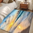 4x6 Area Rugs, Ocean Sunset Non-Skid Rubber Backing Large Rectangle ...