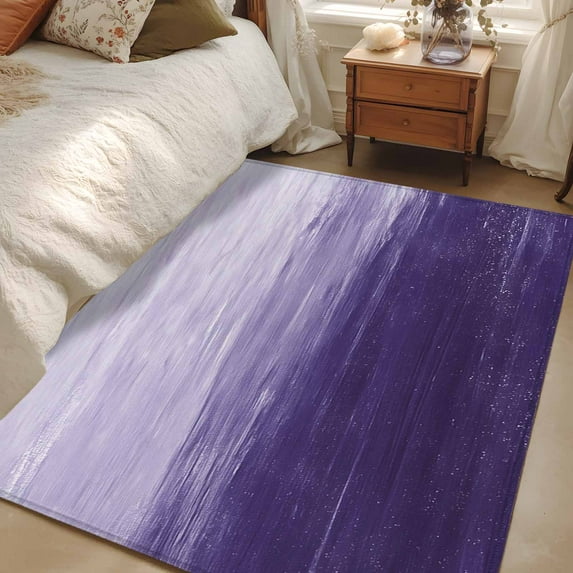 4x6 Area Rugs Purple Ombre Non-Skid Rubber Backing Large Rectangle Rugs ...