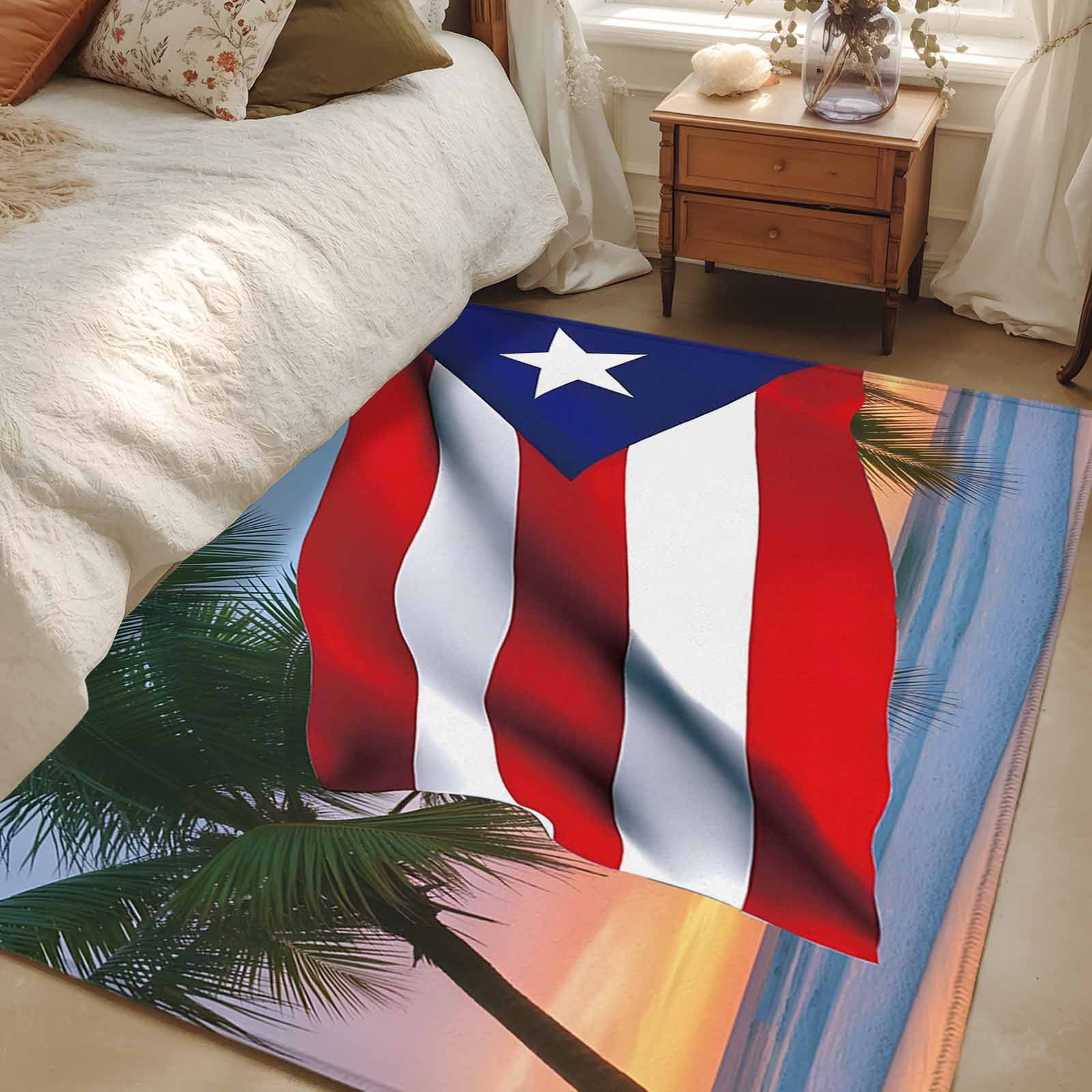 4x6 Area Rugs, USA Flag Non-Skid Rubber Backing Large Rectangle Rugs ...