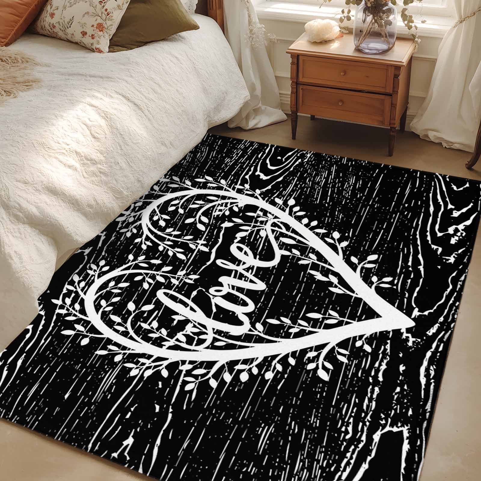 4x6 Area Rugs, Valentine's Day Non-Skid Rubber Backing Large Rectangle ...