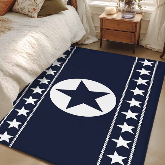 4x6 Area Rugs, Western Star Ethnic Non-Skid Rubber Backing Large ...